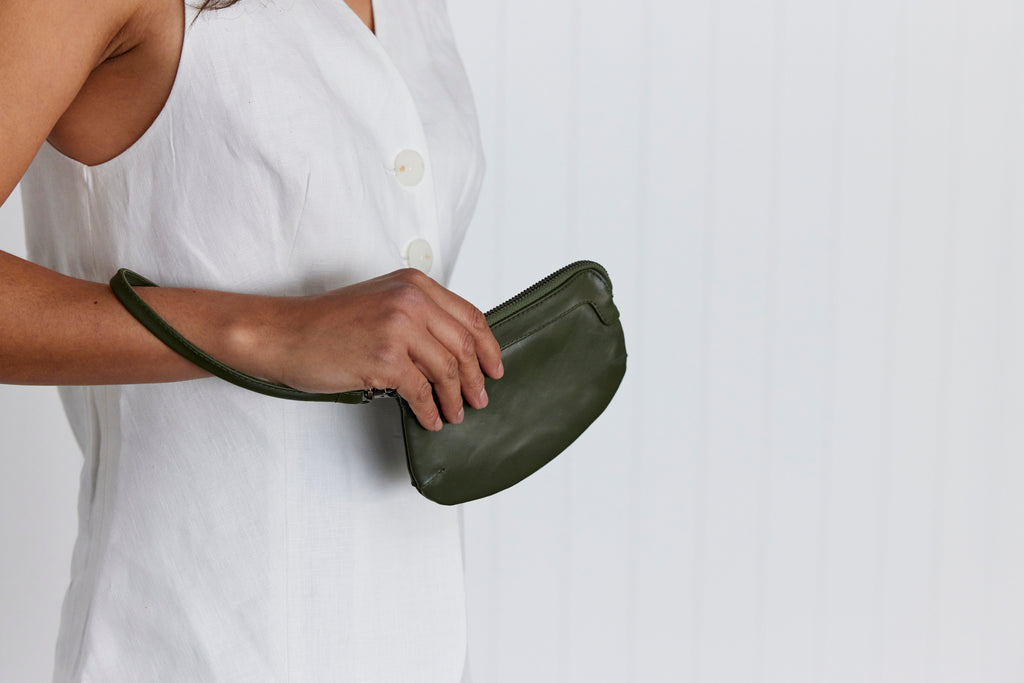 Mia Army Mini Wallet - Bahru Leather